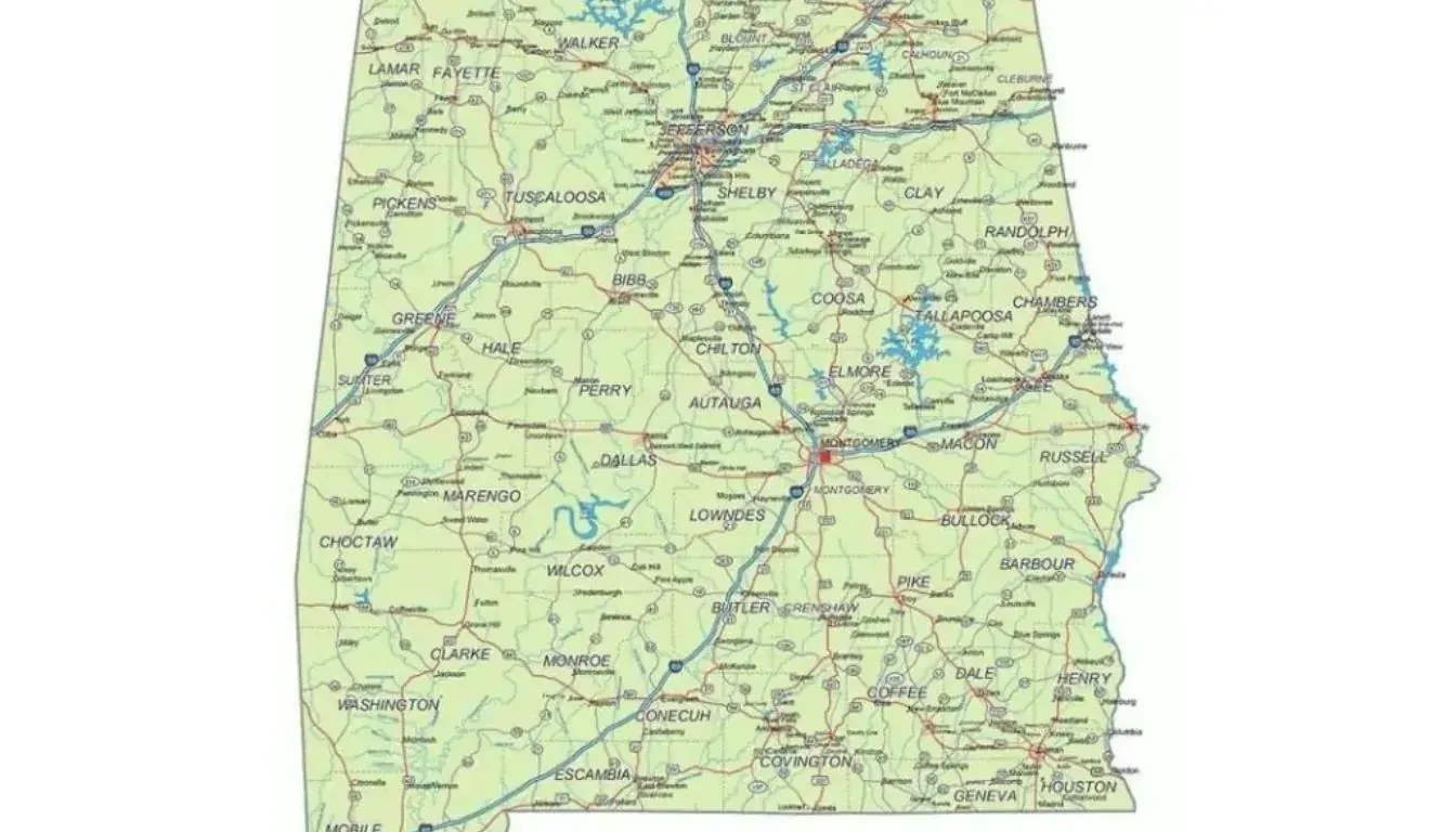 Blank Georgia County Map - Printable State Outline
