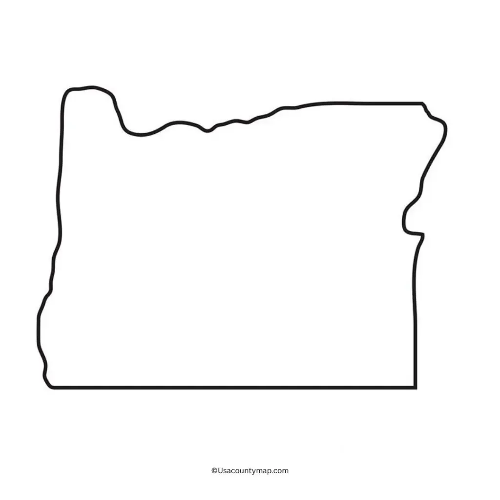 Blank Oregon Map – Outline for Learning Use
